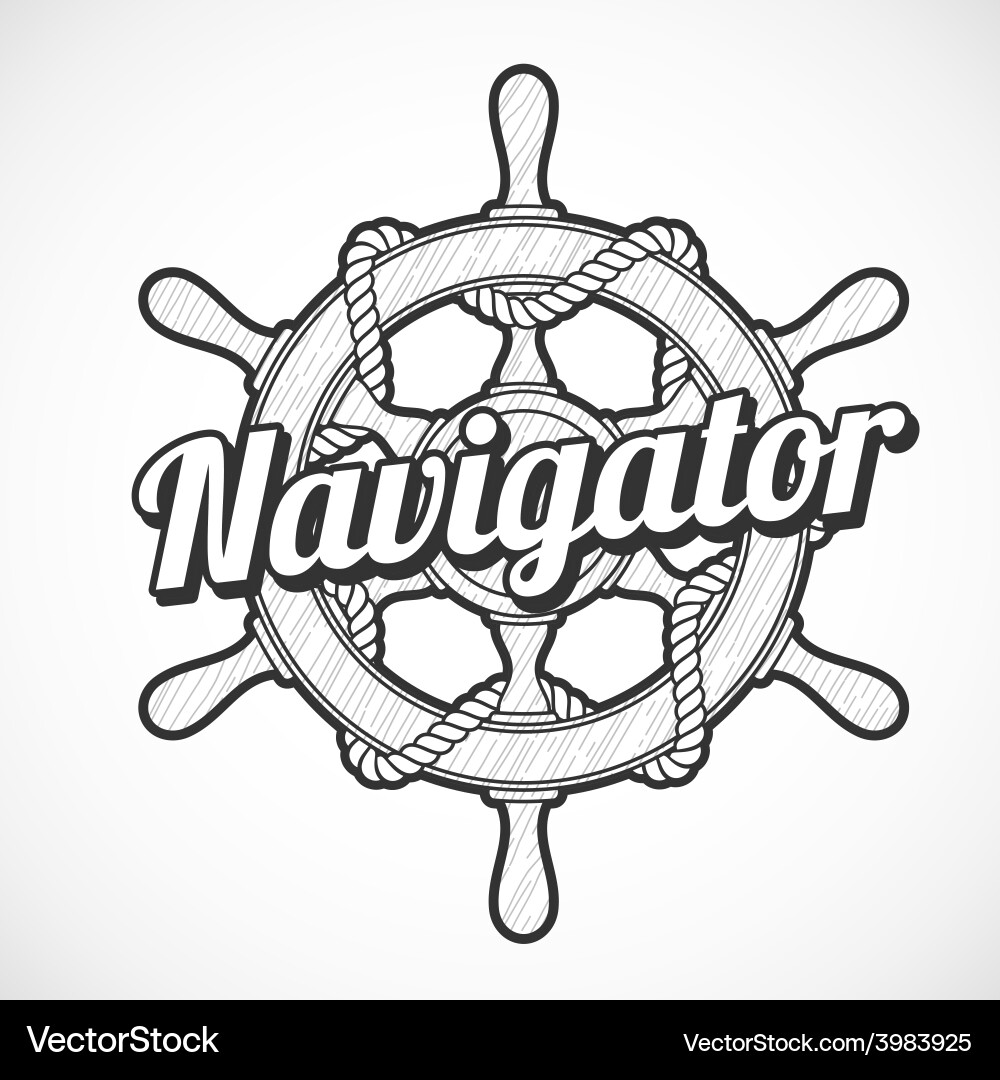 Ship Rudder Navigation Royalty Free Vector Image