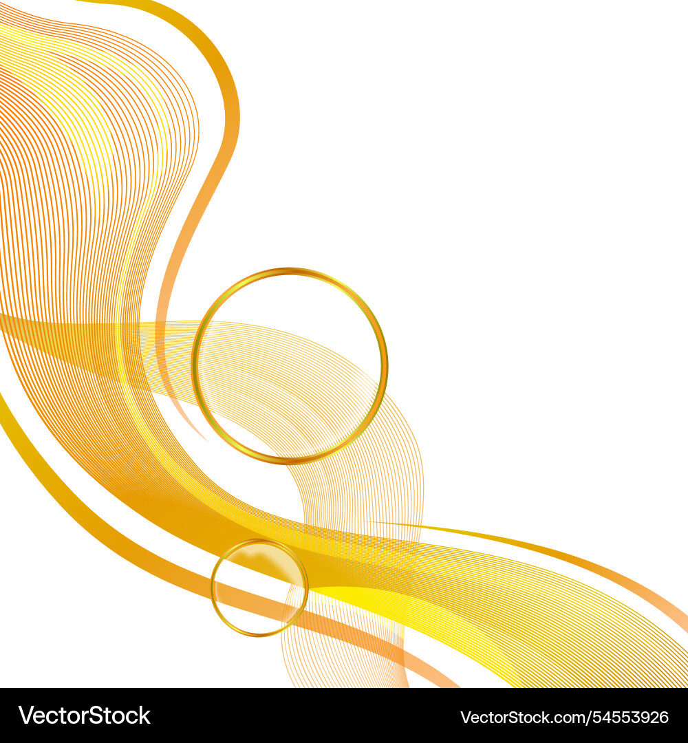 Background with orange abstract waves decoration Vector Image