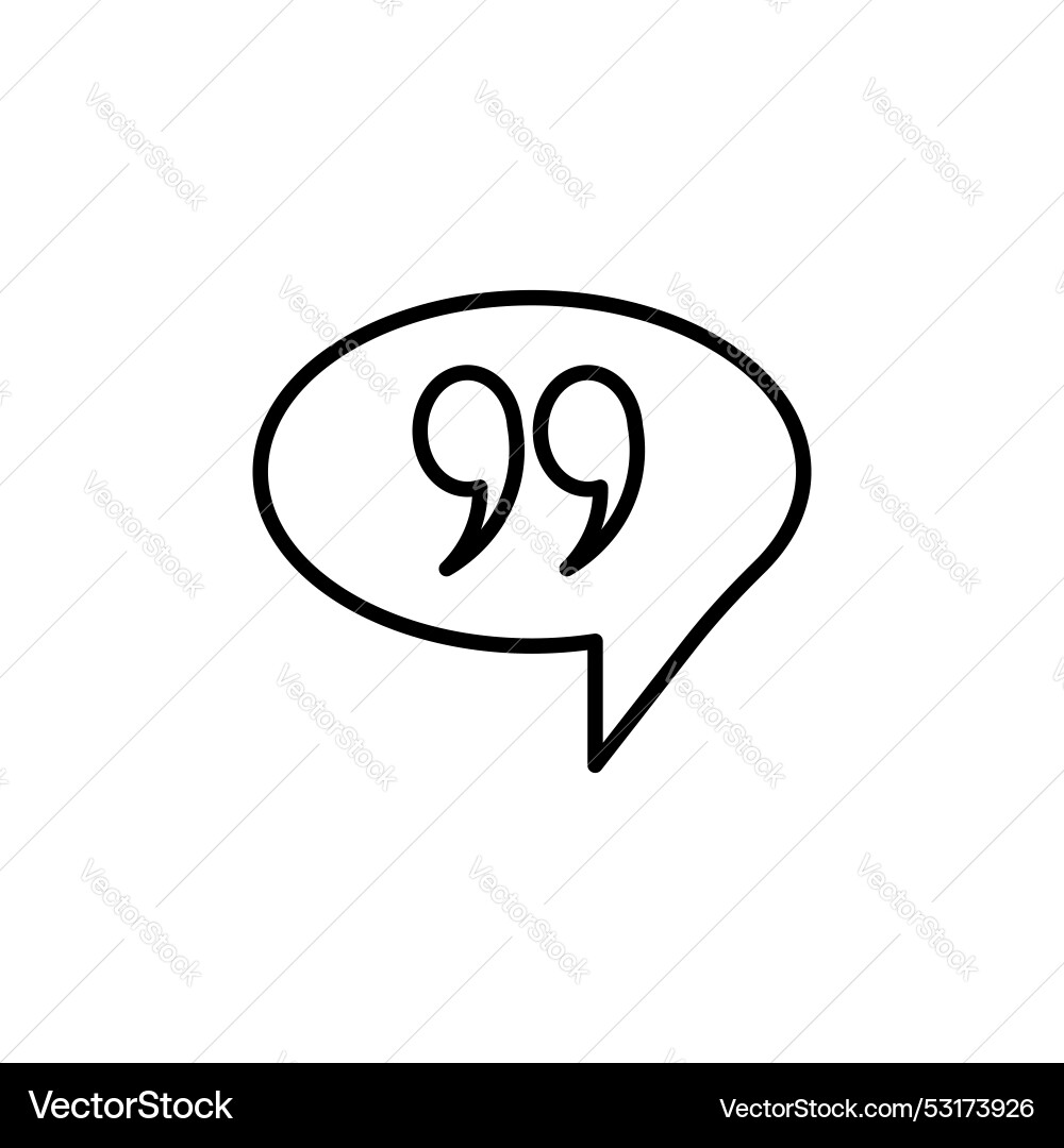 Comment quote icon set definition or description Vector Image