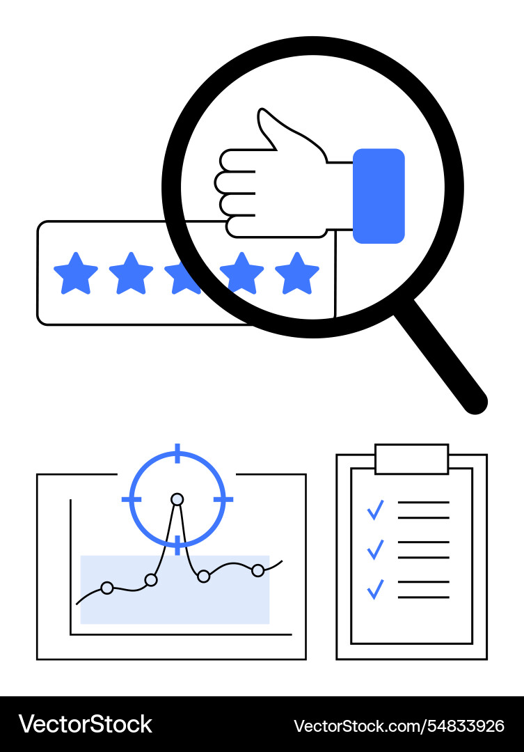 Customer feedback analysis and performance Vector Image