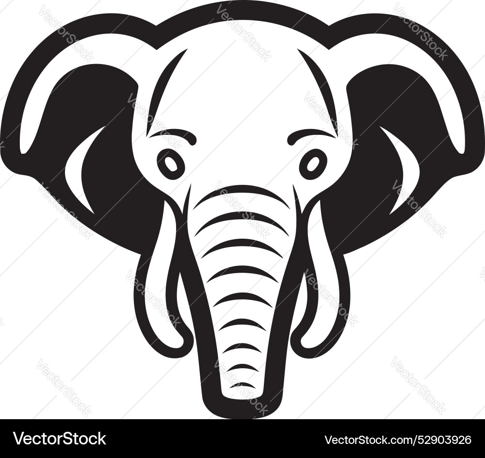 Elephant logo for packaging a stylish Royalty Free Vector