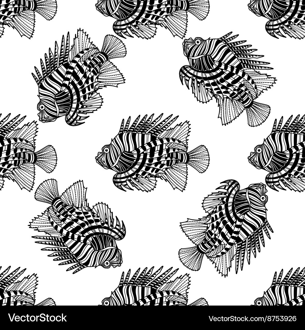 Lionfish Artwork Royalty Free Vector Image - VectorStock