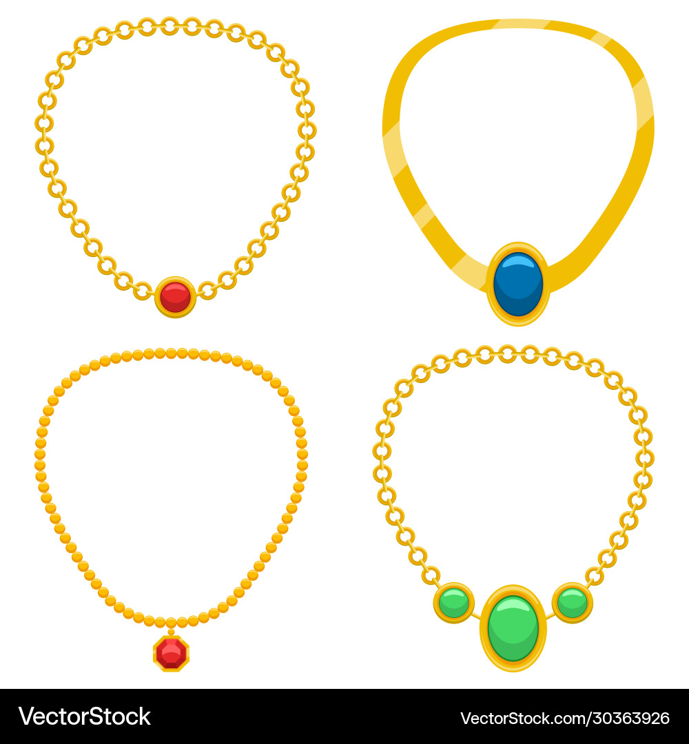 Necklace set Royalty Free Vector Image - VectorStock