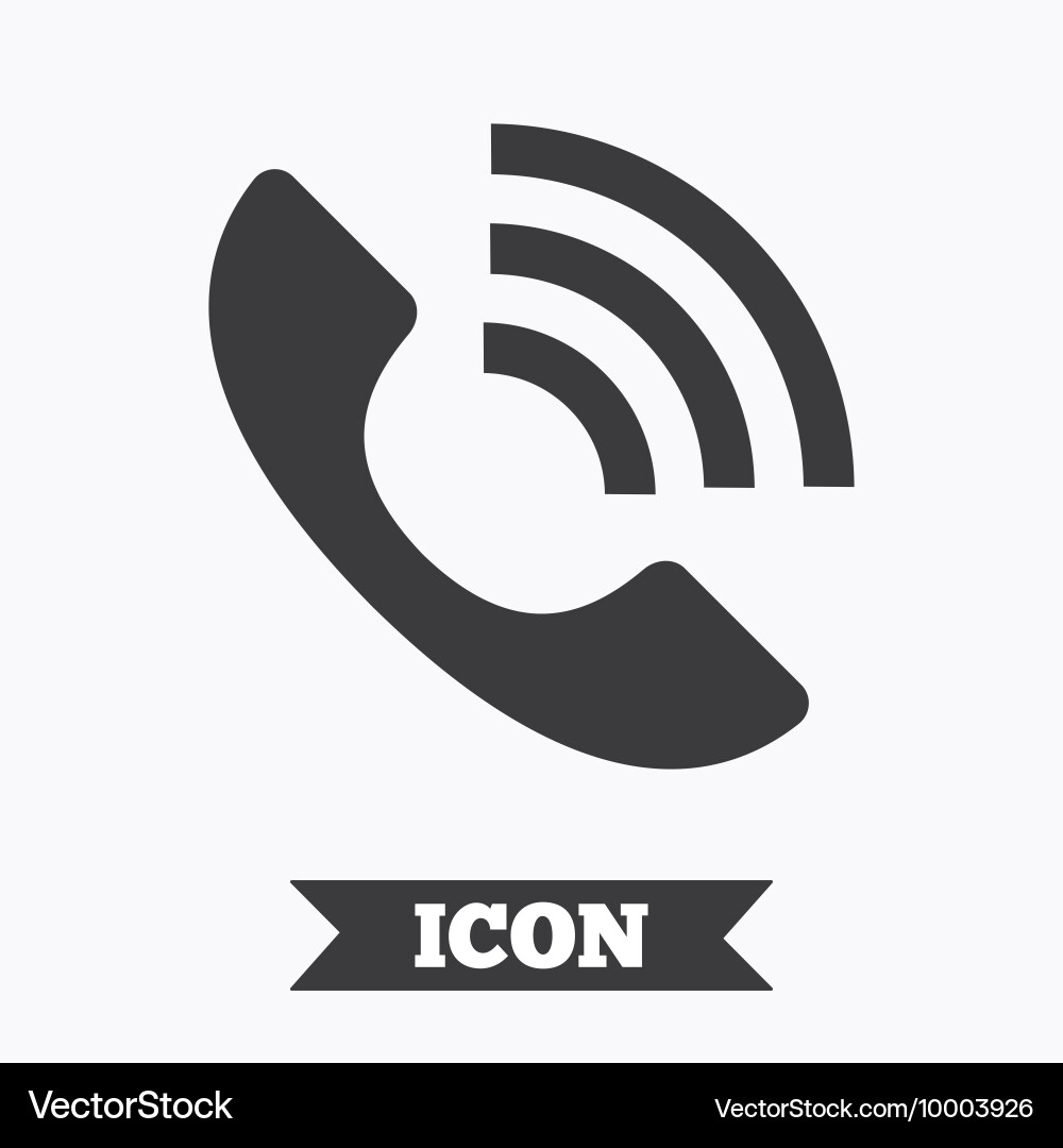 Phone sign icon support symbol Royalty Free Vector Image
