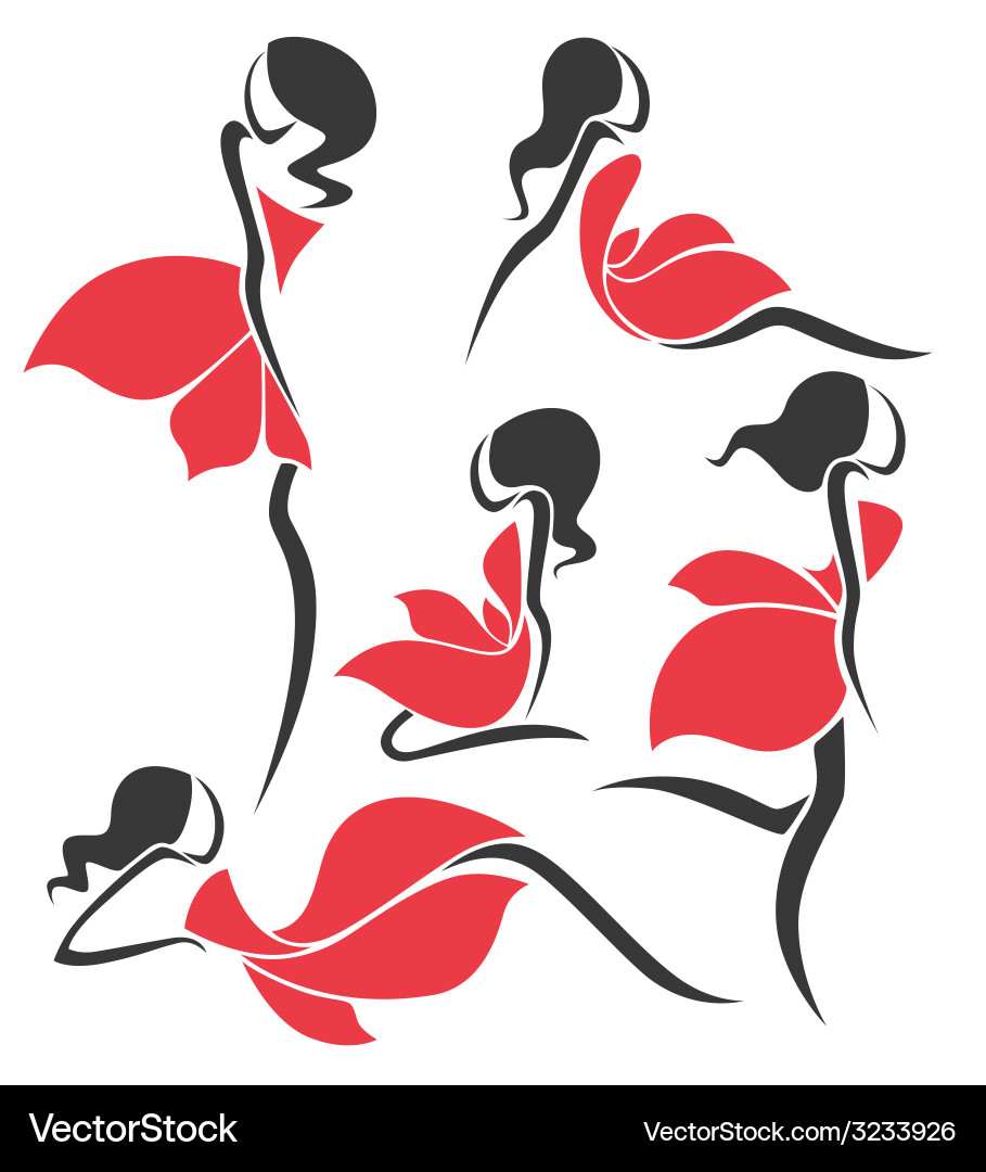 Pink dresses Royalty Free Vector Image - VectorStock