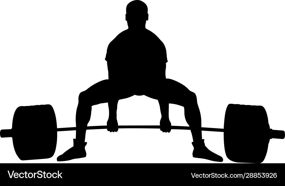 Powerlifting athlete exercise deadlift Royalty Free Vector
