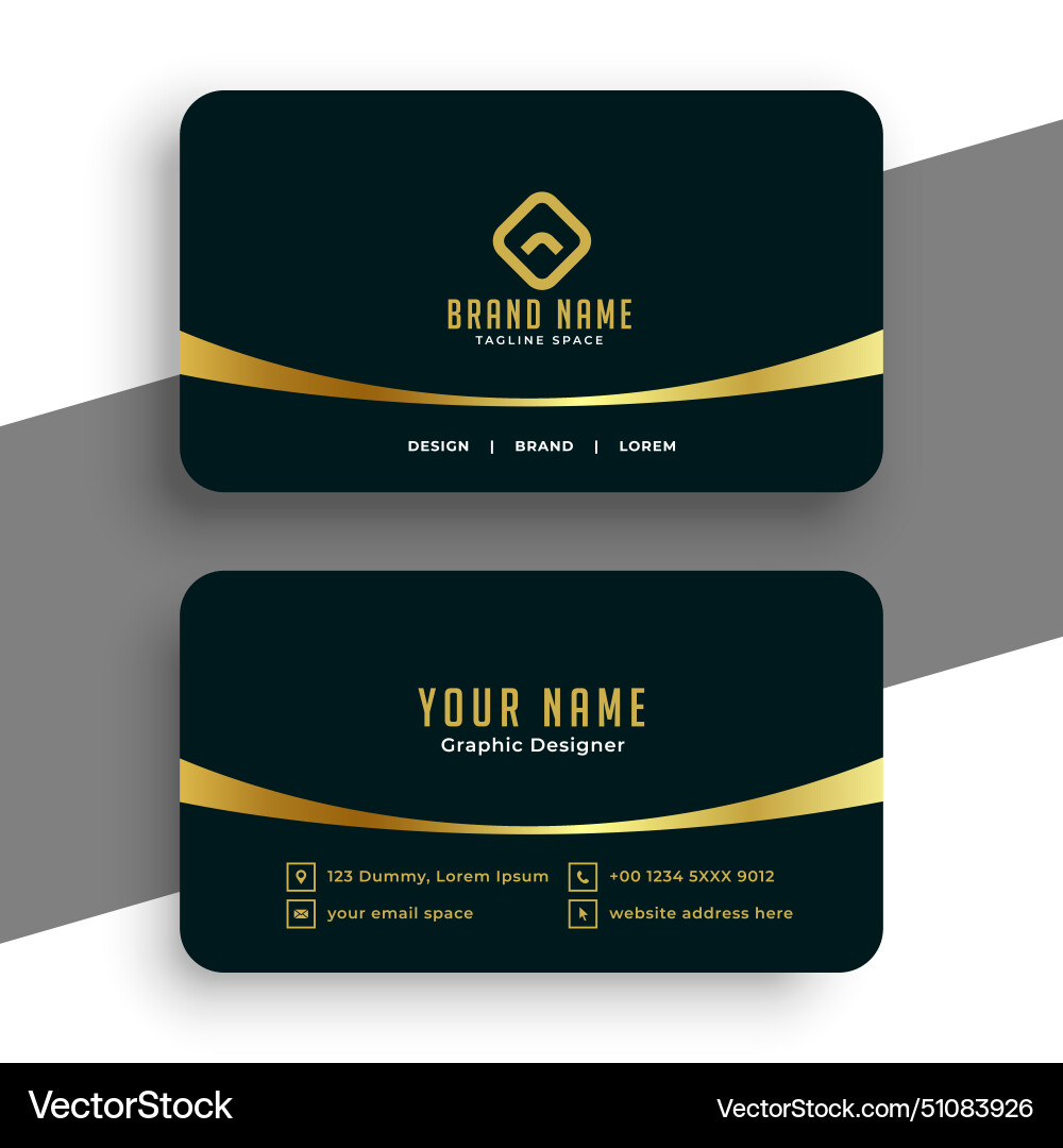 Premium corporate identity card layout Royalty Free Vector