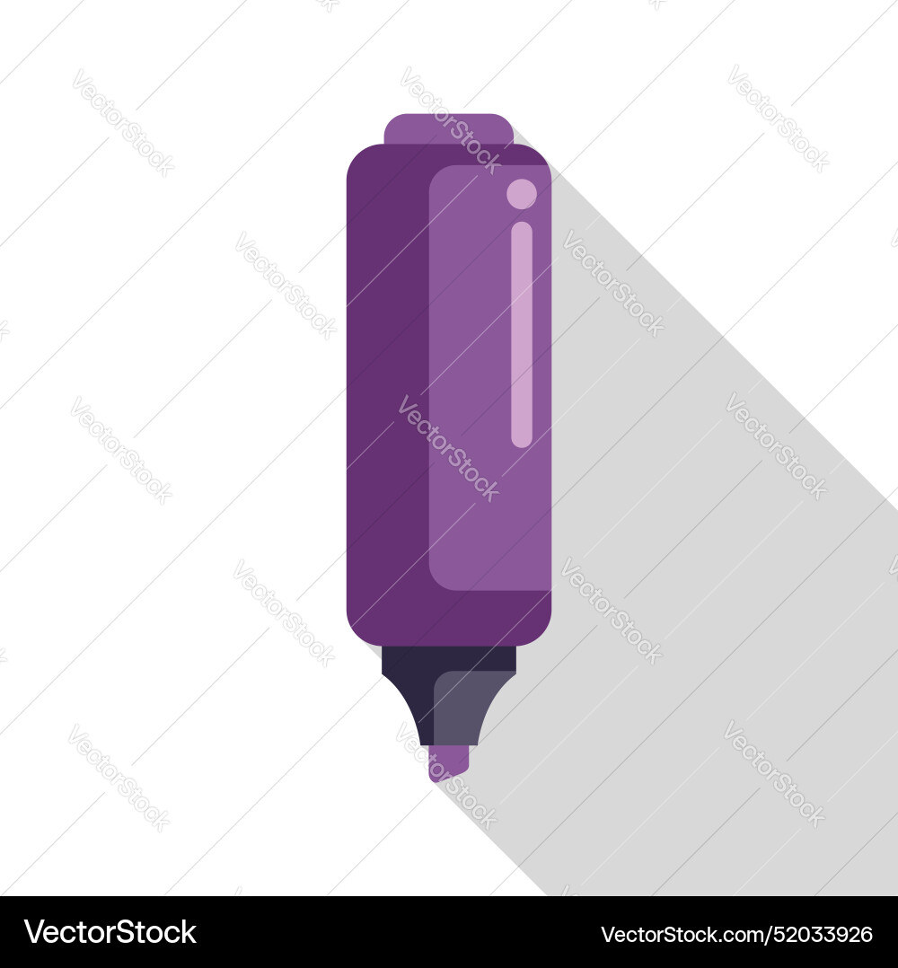 Purple marker pen drawing a line with its cap off Vector Image