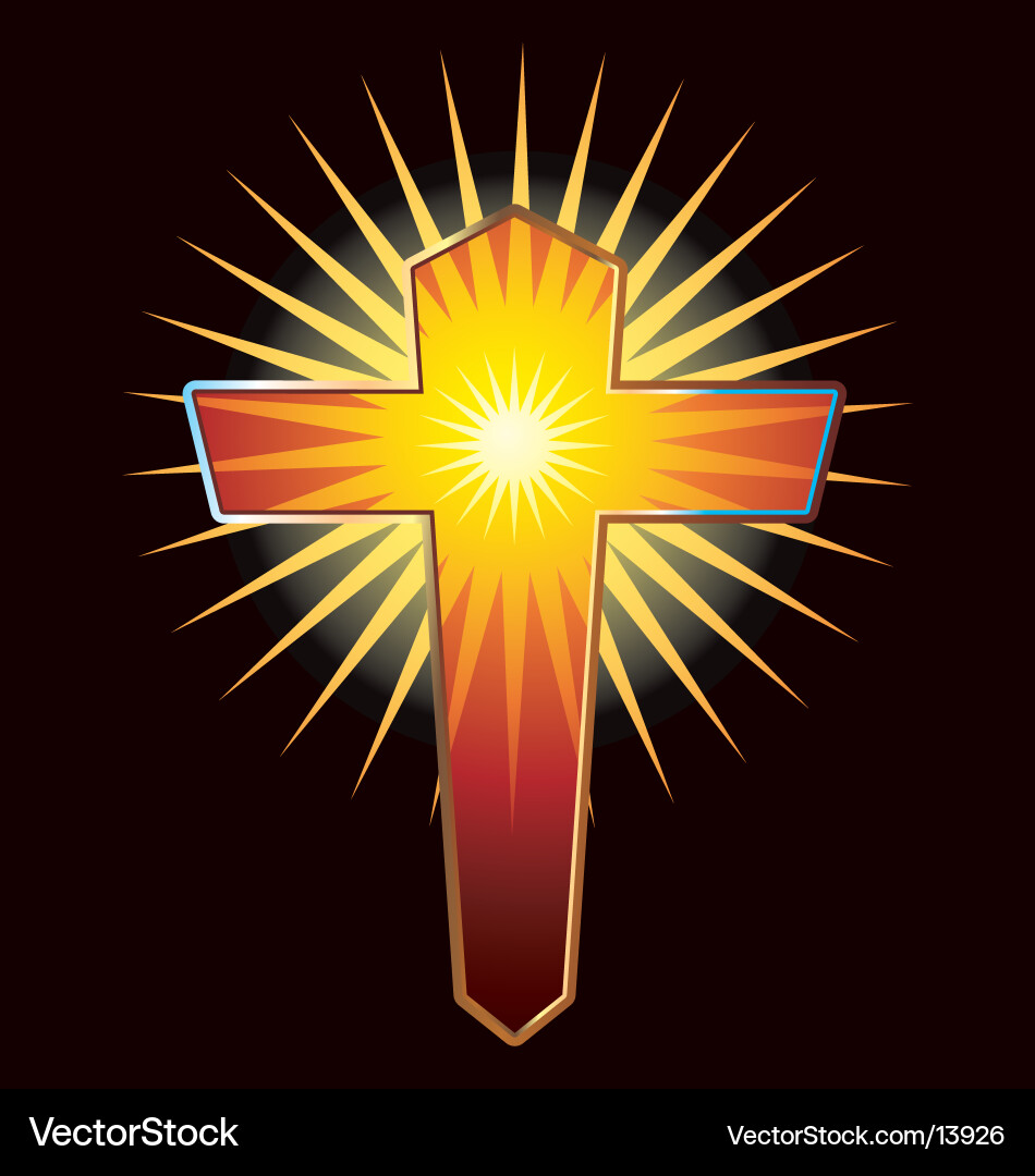 Radiant Christian Cross Royalty Free Vector Image