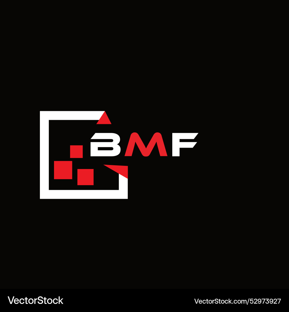 Bmf creative minimalist letter logo unique Vector Image
