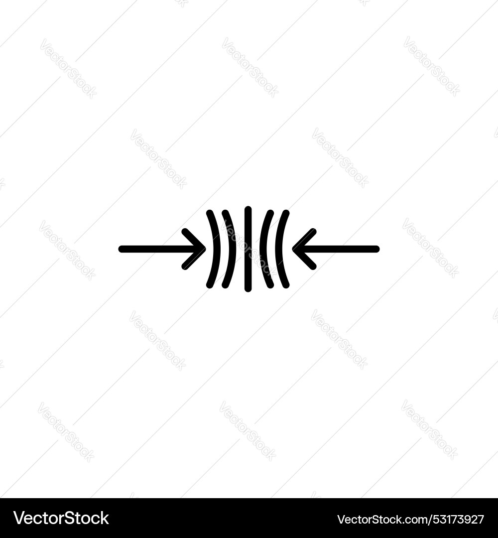 Compress icon set pressure suspension bounce Vector Image