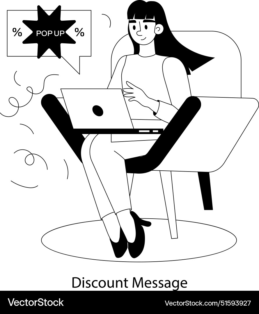 Discount message Royalty Free Vector Image - VectorStock