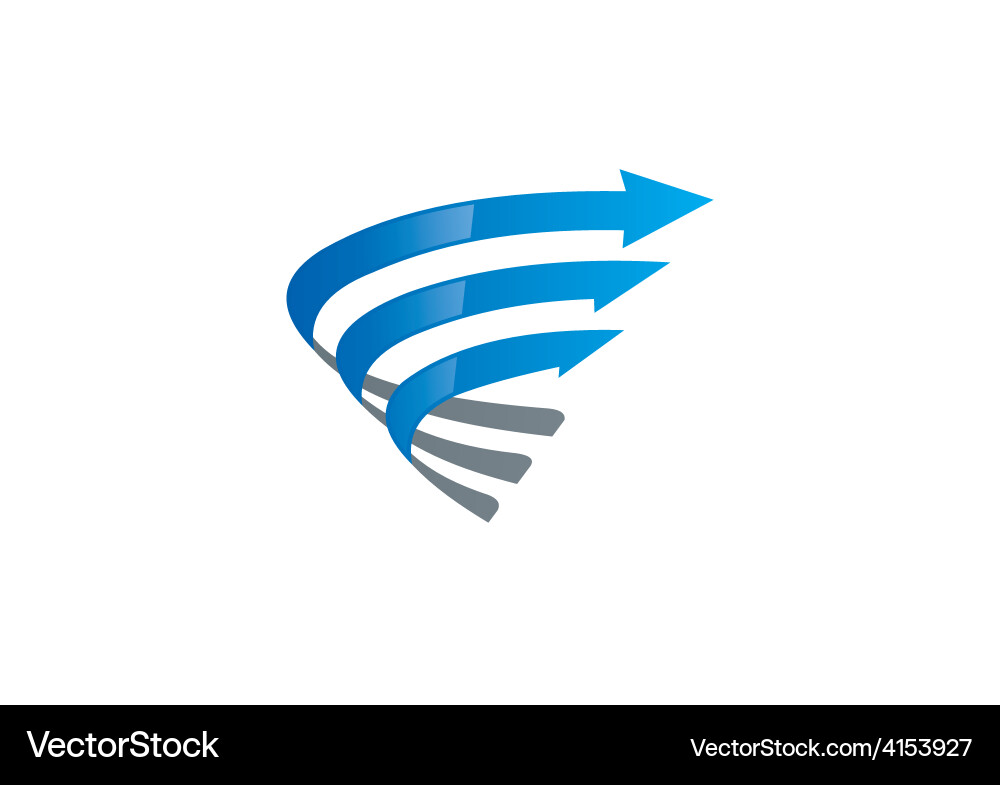 Dynamic Ribbon Twist Logo Royalty Free Vector Image