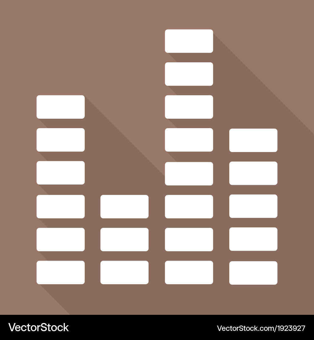 Equalizer icon music sound wave symbol Royalty Free Vector