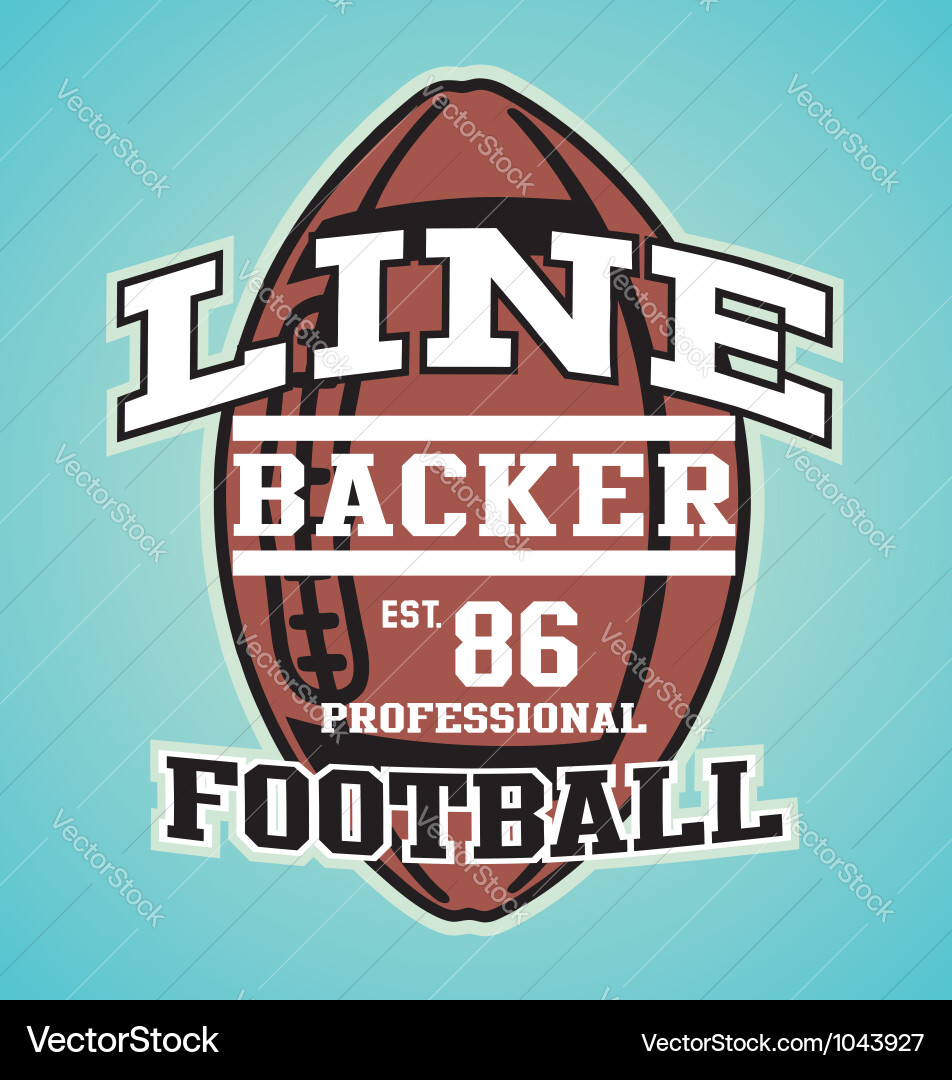 Line backer Royalty Free Vector Image - VectorStock