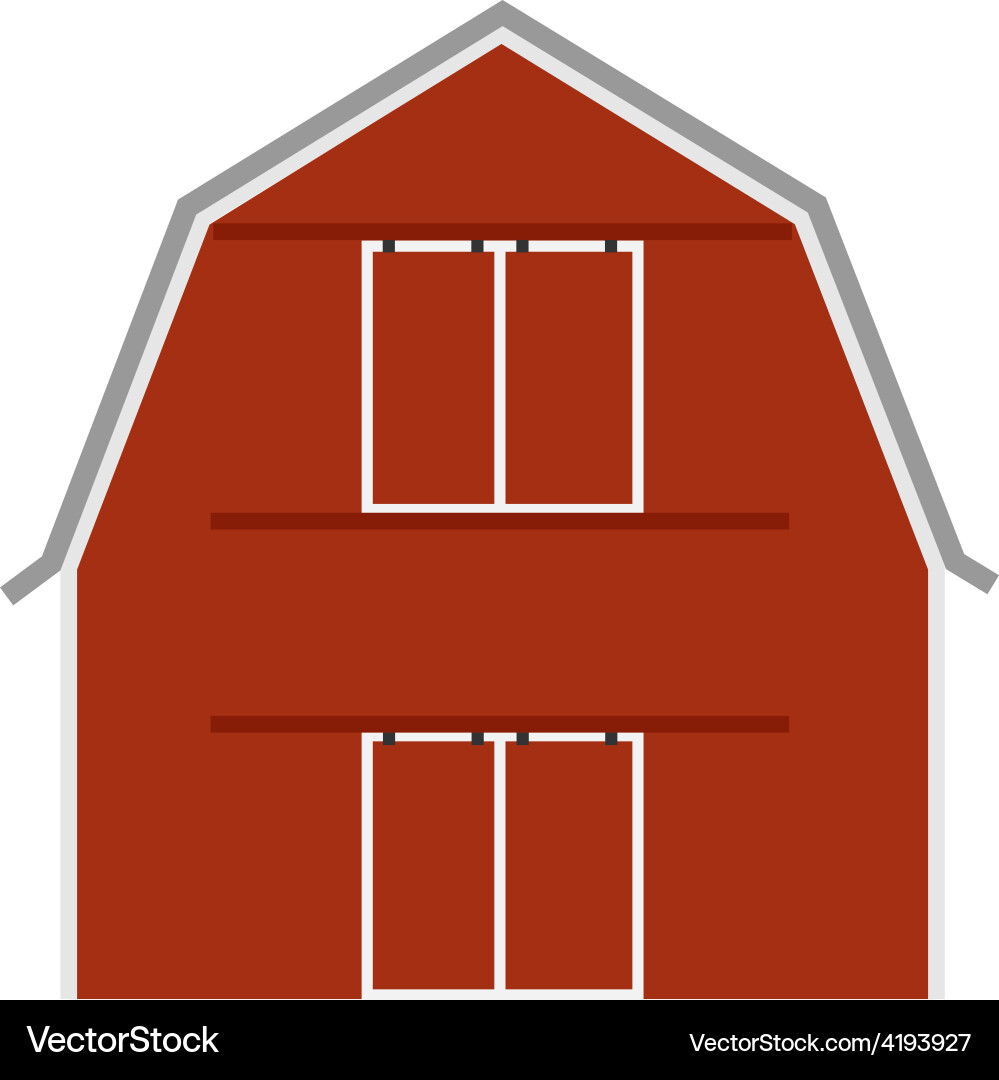 Rustic Red Farm Barn Royalty Free Vector Image