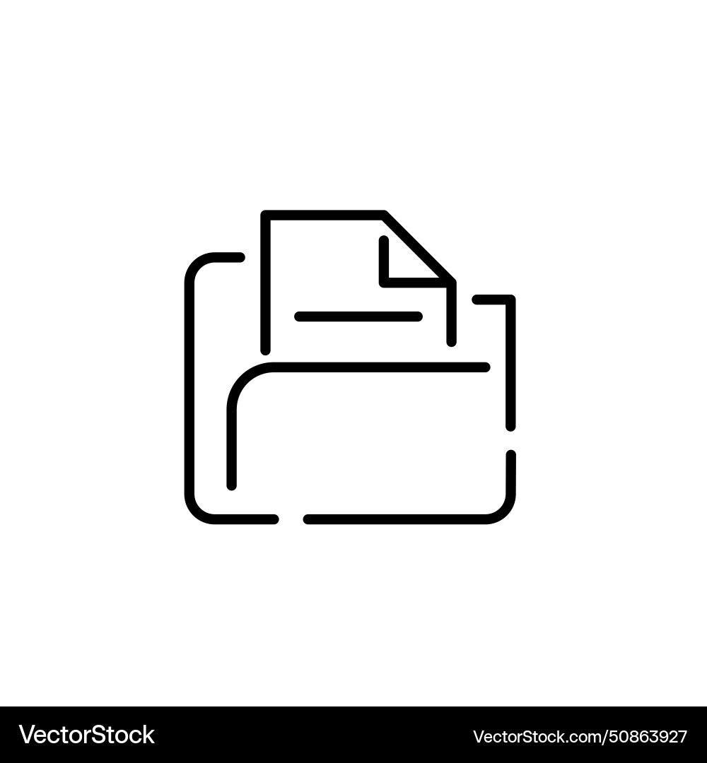 Text file in folder document storage and content Vector Image