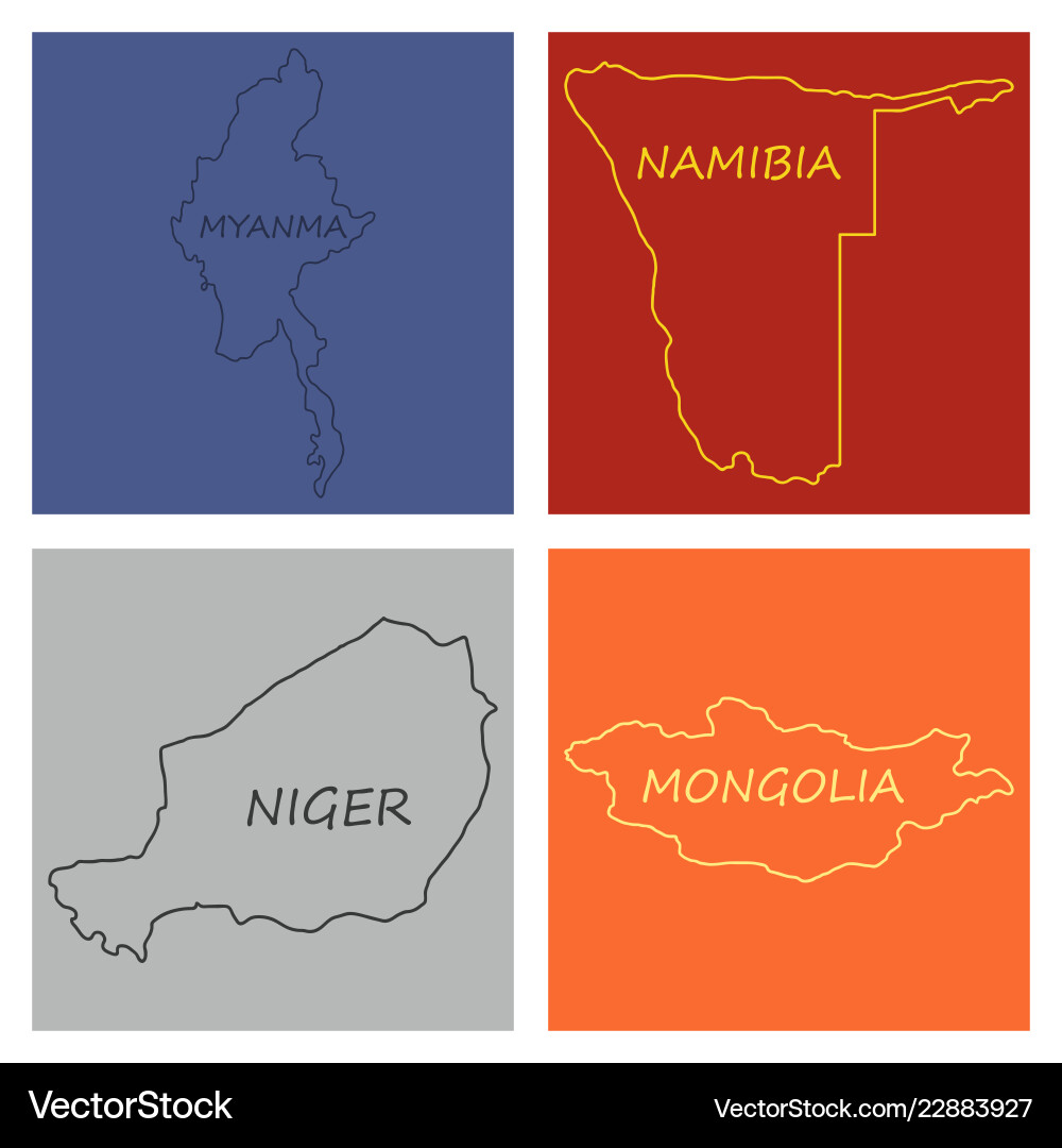 World Map - Countries in Color Royalty Free Vector Image