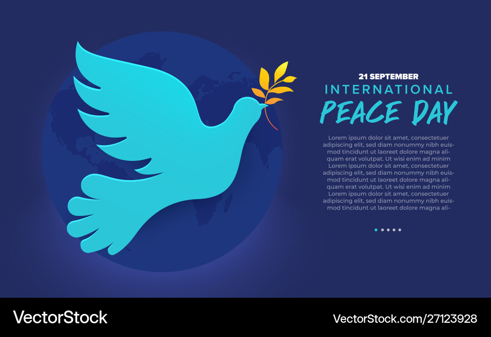 21 sep international peace day Royalty Free Vector Image