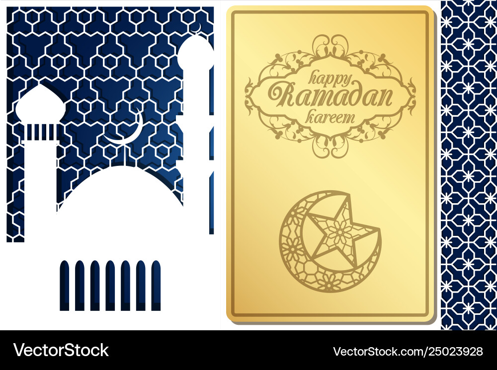 Arabic style greeting card design for laser Vector Image