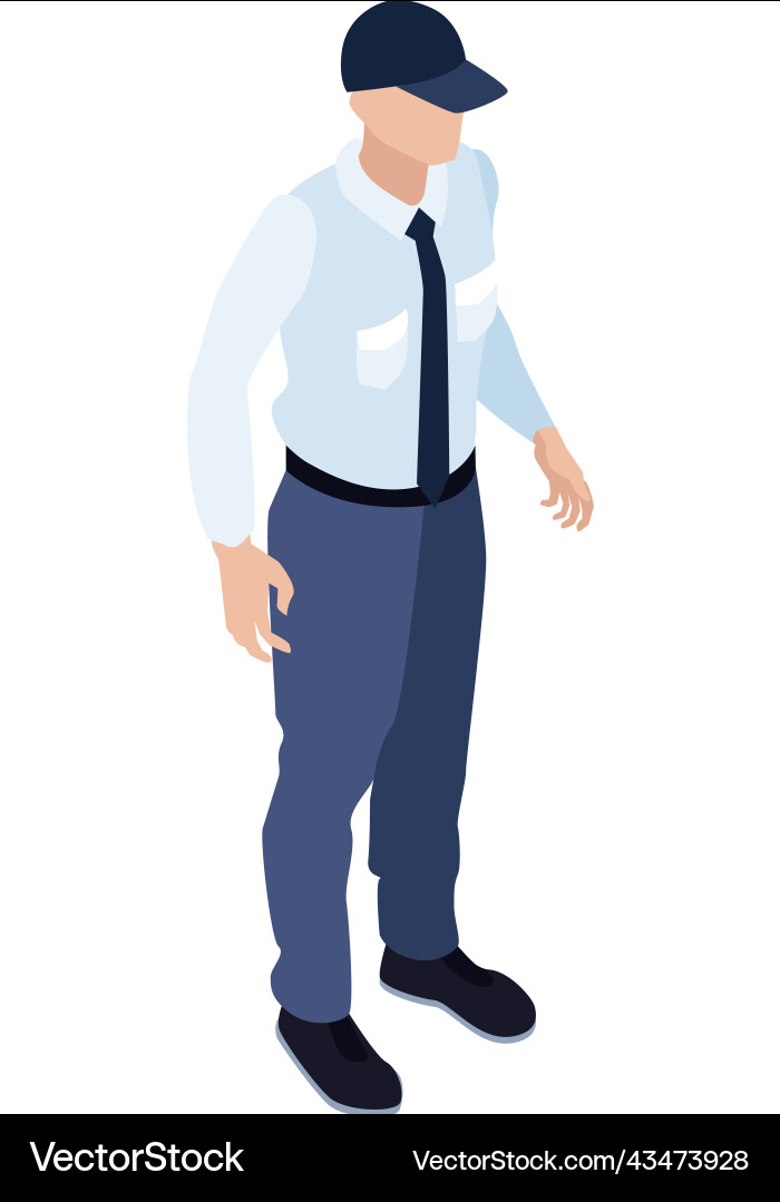 Bank worker isometric composition Royalty Free Vector Image