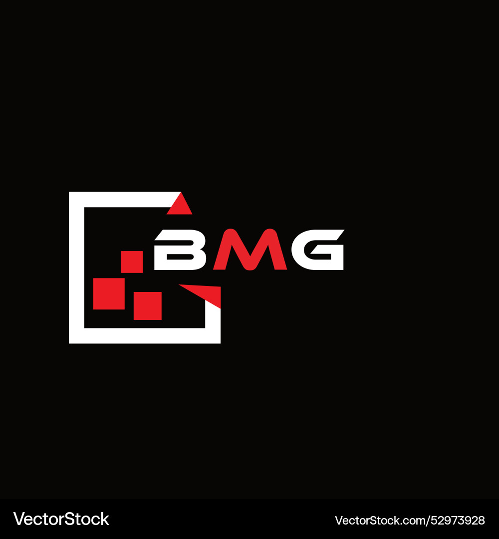 Bmg creative minimalist letter logo unique Vector Image