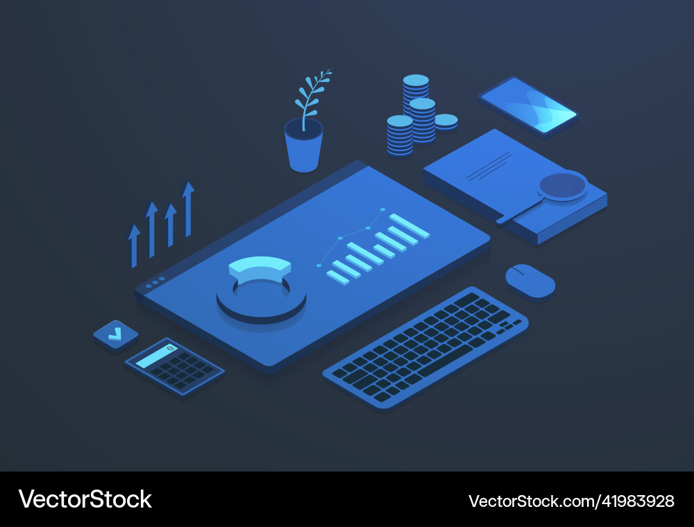 Data Analysis & Marketing Insights Royalty Free Vector