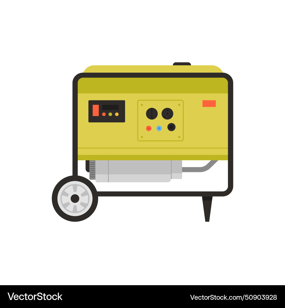 Electric generator on wheels Royalty Free Vector Image