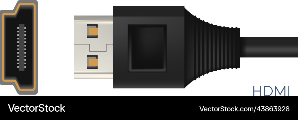 HDMI Connector Types Royalty Free Vector Image