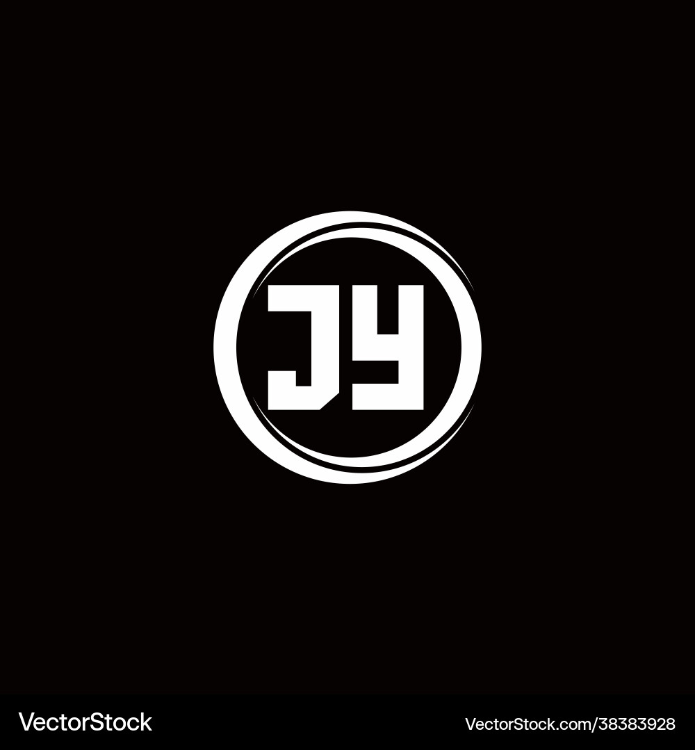 JY Monogram Initial Circle Logo Royalty Free Vector Image