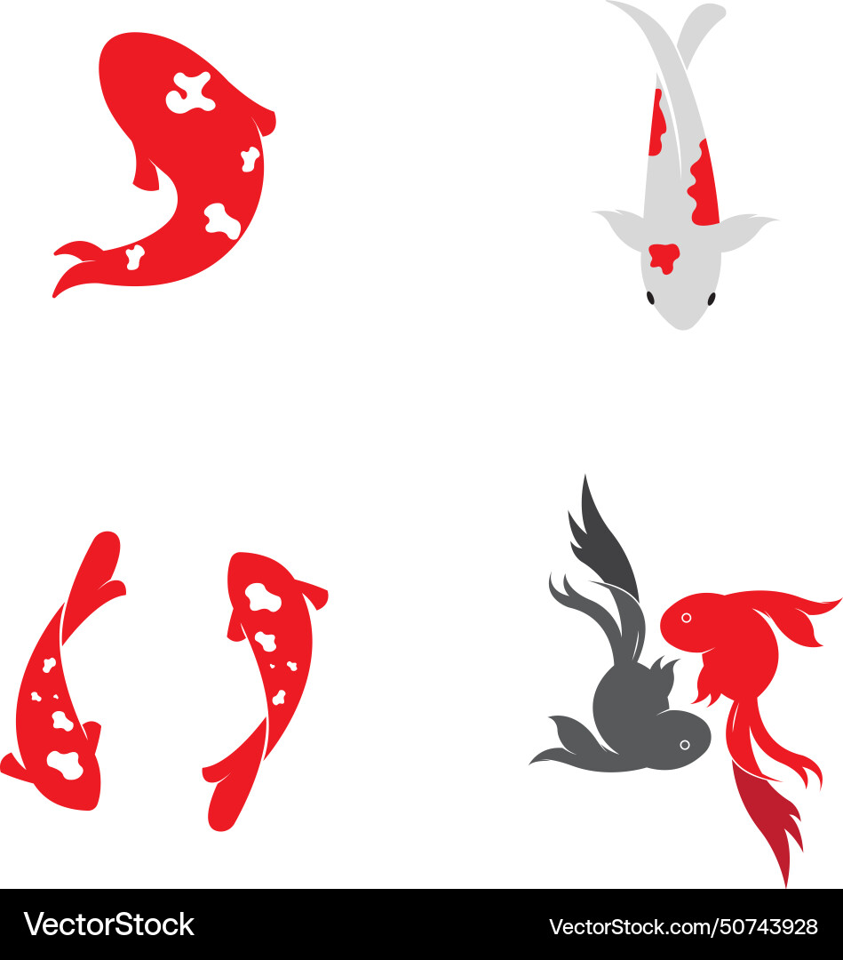 Koi fish logo Royalty Free Vector Image - VectorStock