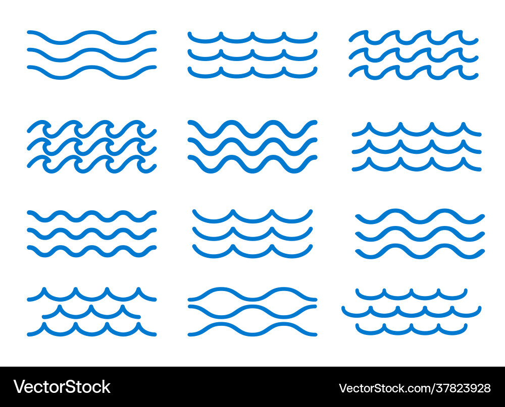 Ocean Waves Outline Vector Images (over 24,000)
