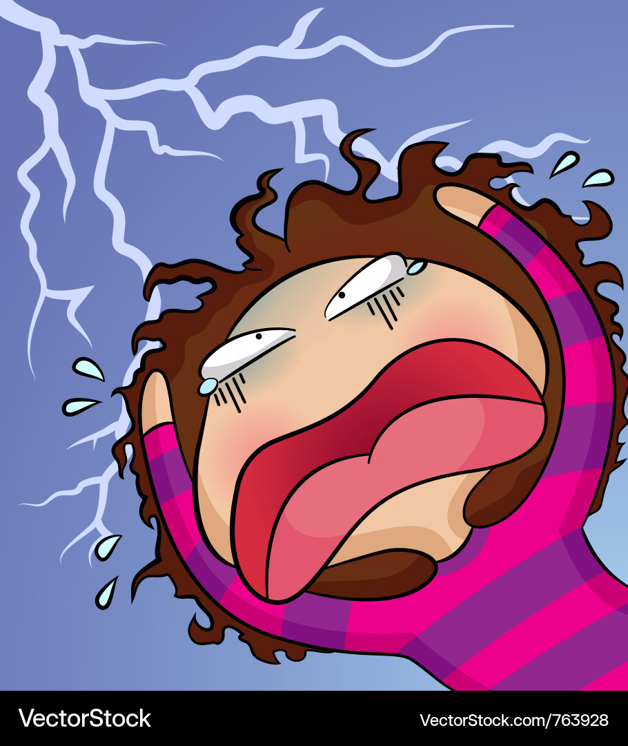 Panic Attack Cartoon Royalty Free Vector Image
