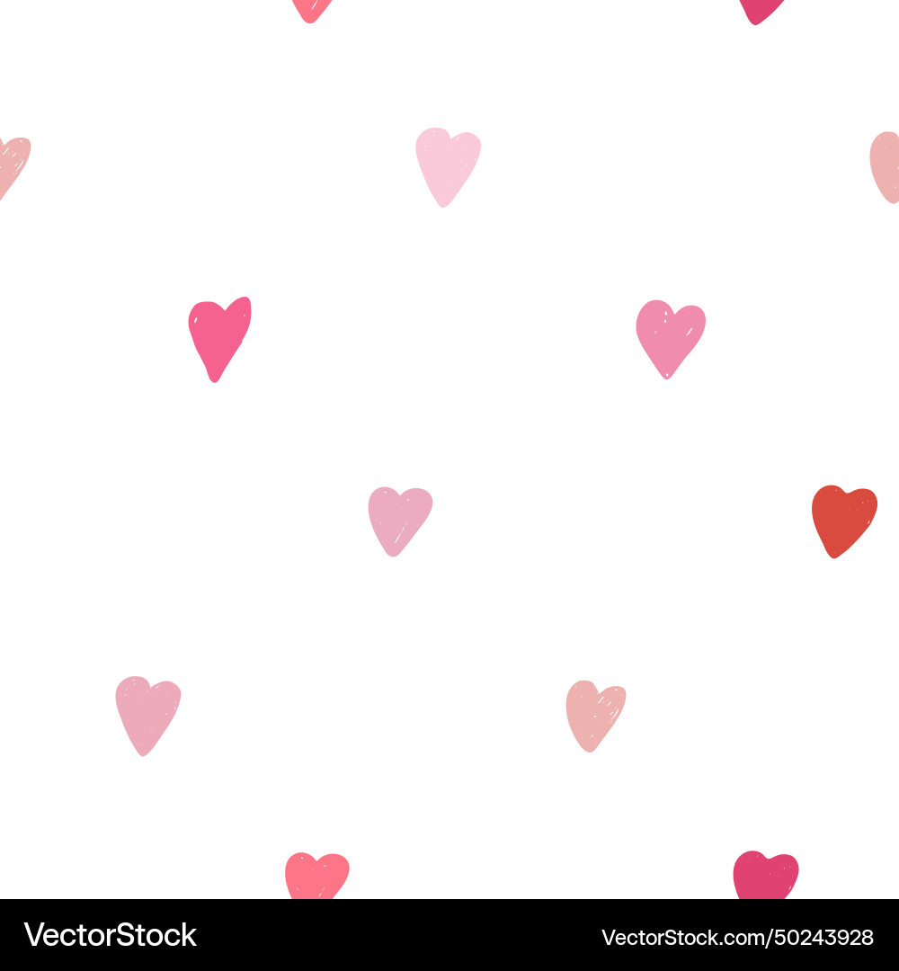 Pink & Red Heart Pattern Royalty Free Vector Image
