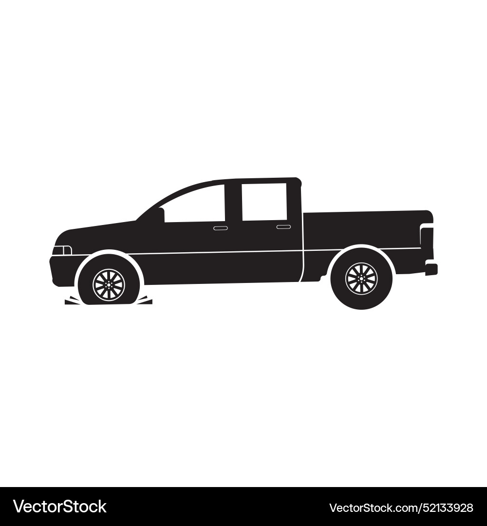 Tire burst car icon design Royalty Free Vector Image