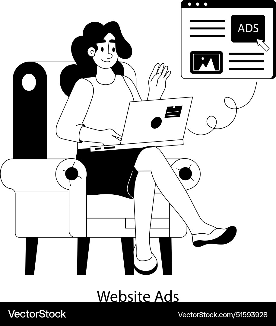 Website ads Royalty Free Vector Image - VectorStock