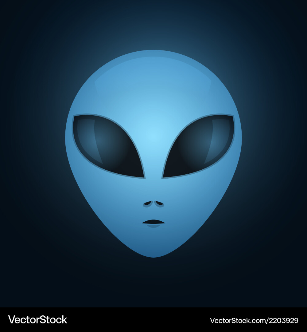 Alienentityblue Royalty Free Vector Image - VectorStock