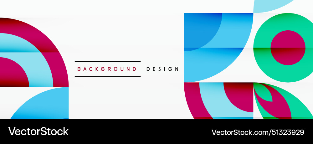 Circles and petals geometric beautiful abstract Vector Image