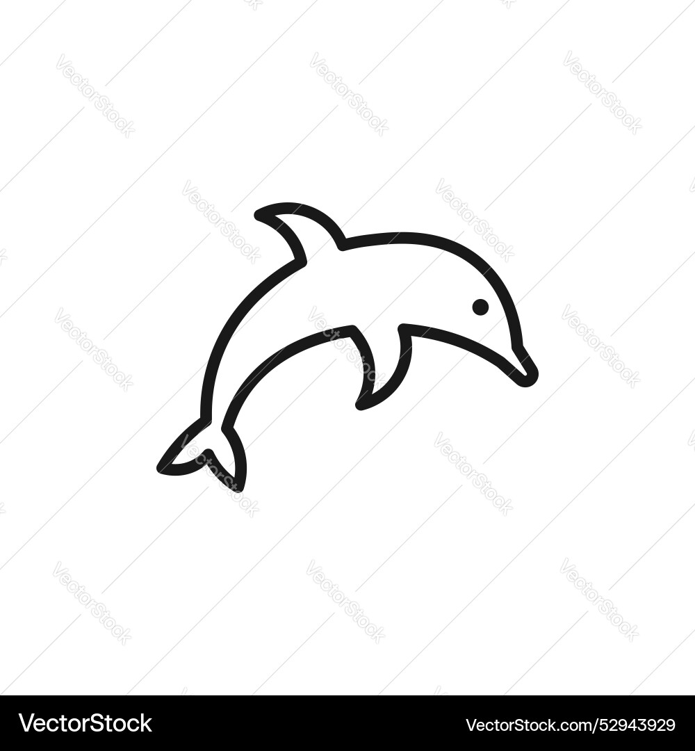 Dolphin icon Royalty Free Vector Image - VectorStock