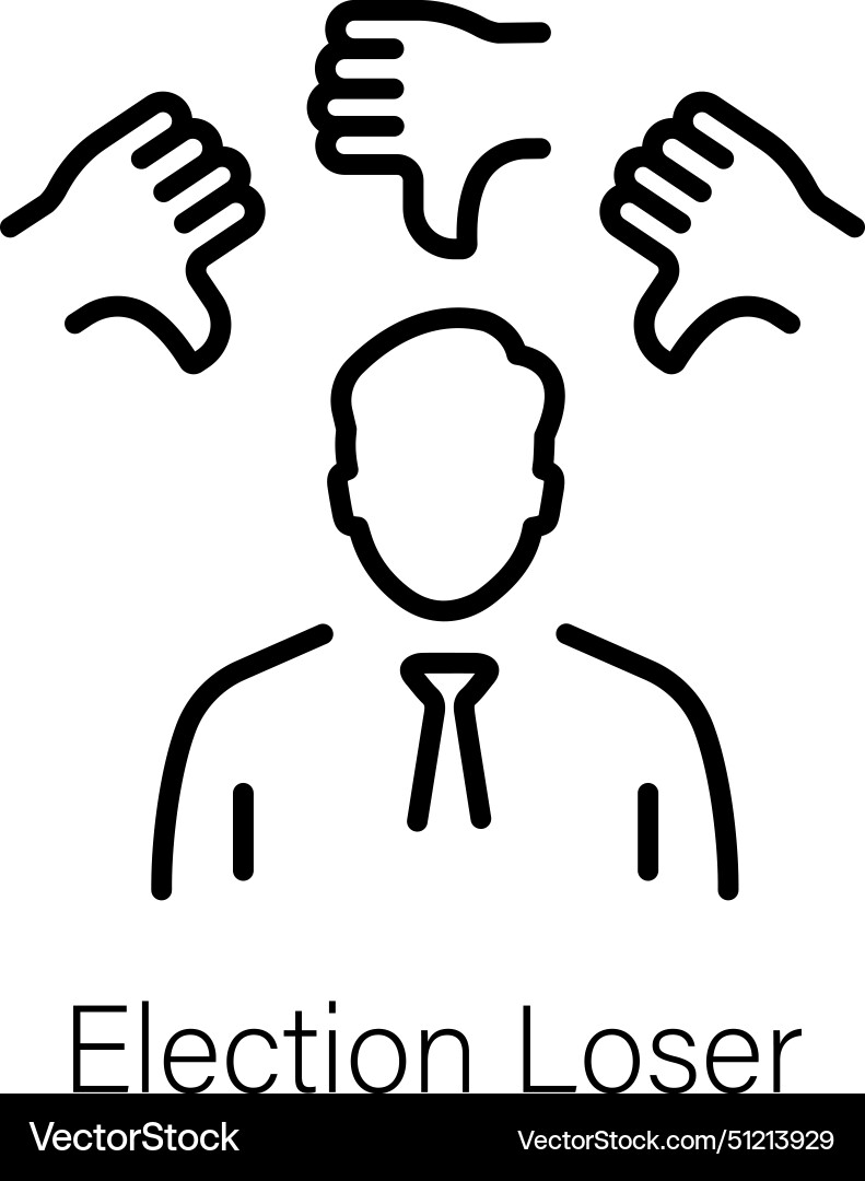 Election loser Royalty Free Vector Image - VectorStock