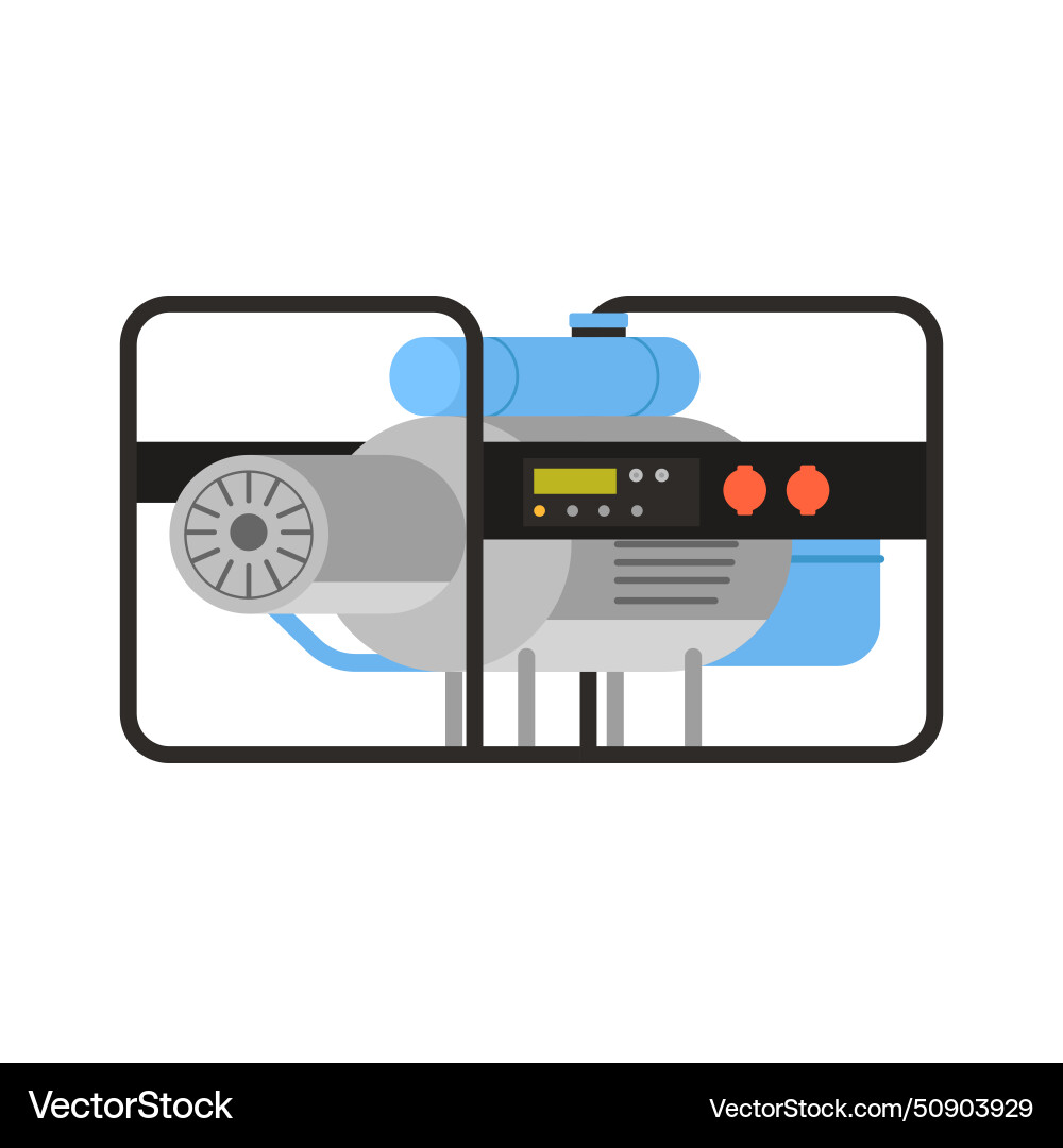 Electric generator engine Royalty Free Vector Image