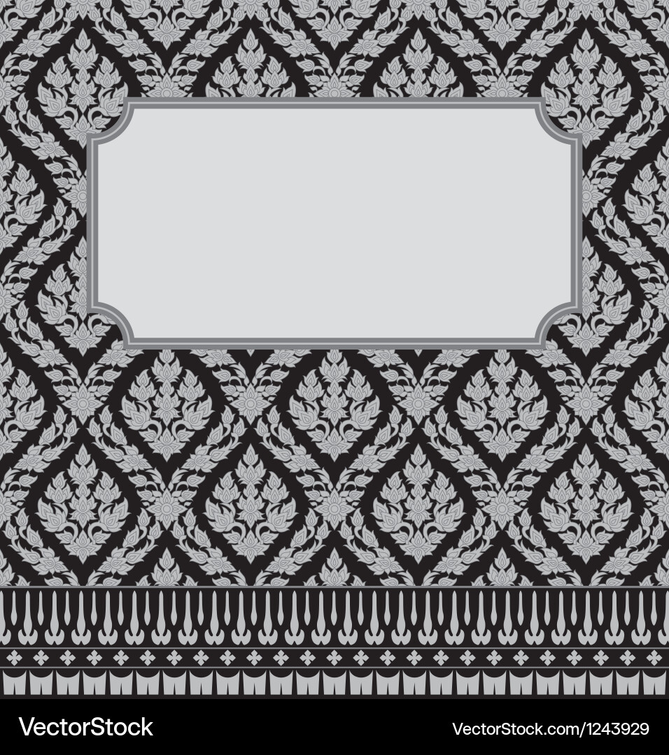 Frame with thai art Royalty Free Vector Image - VectorStock