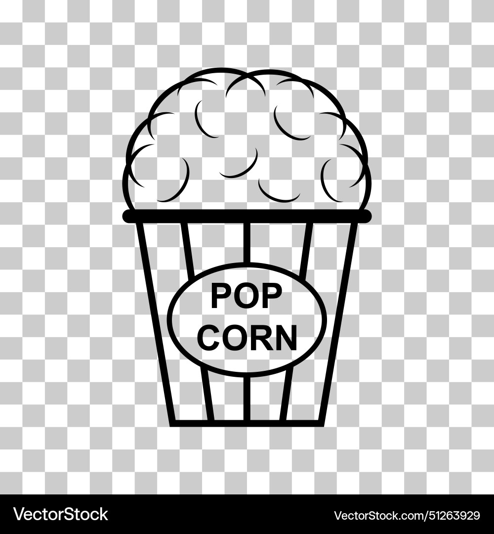 Popcorn food design icon web corn box snack flat Vector Image