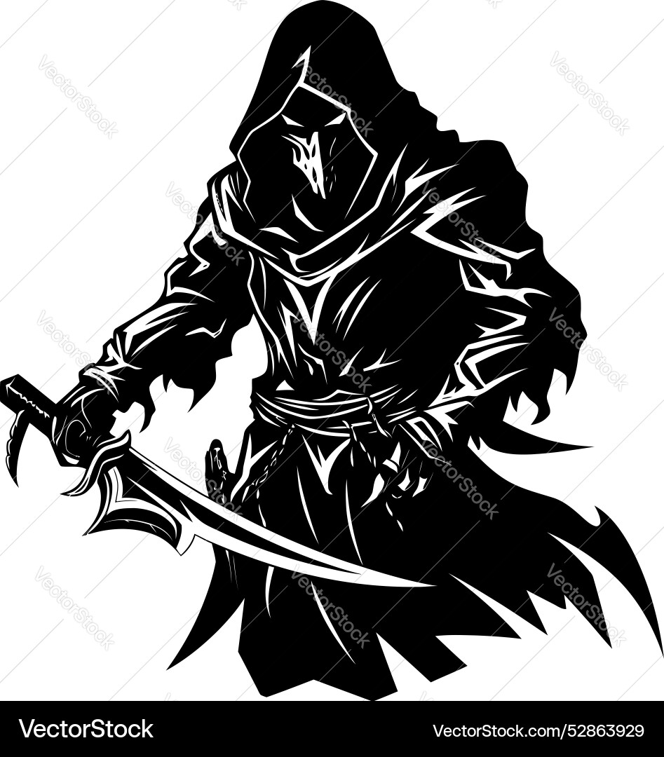 Spectral scythe combat reaper symbol grim Vector Image