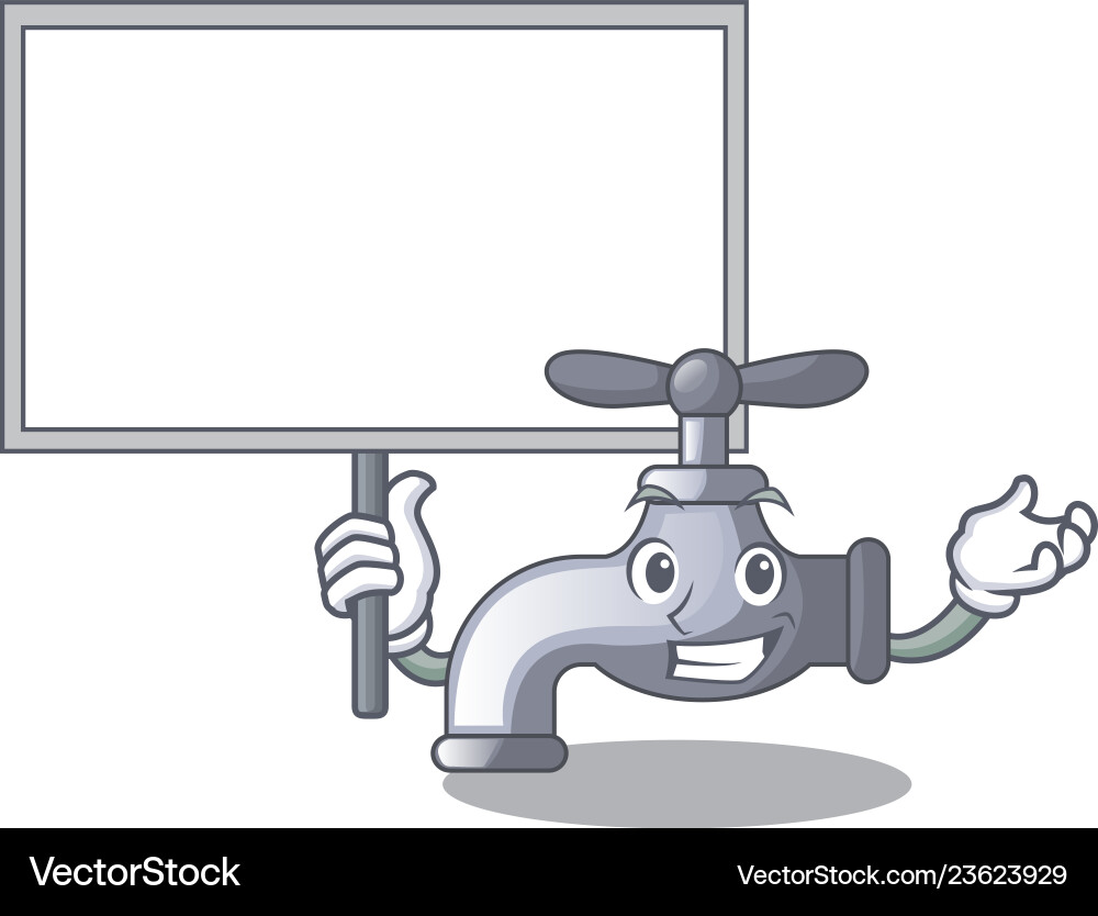Water Tap Mascot Character Royalty Free Vector Image