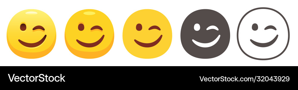 Winking face Royalty Free Vector Image - VectorStock