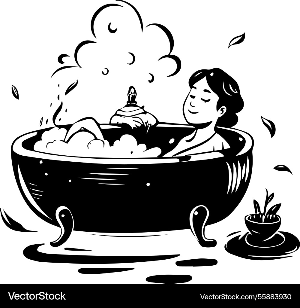 A glyph showing person taking rel Royalty Free Vector Image