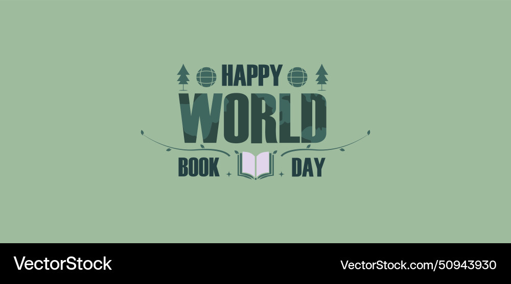 Beautiful design for world book day celebration Vector Image