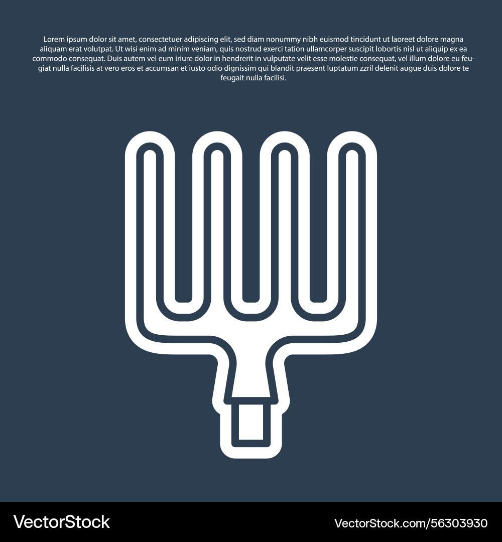 Blue Garden Pitchfork Icon Royalty Free Vector Image