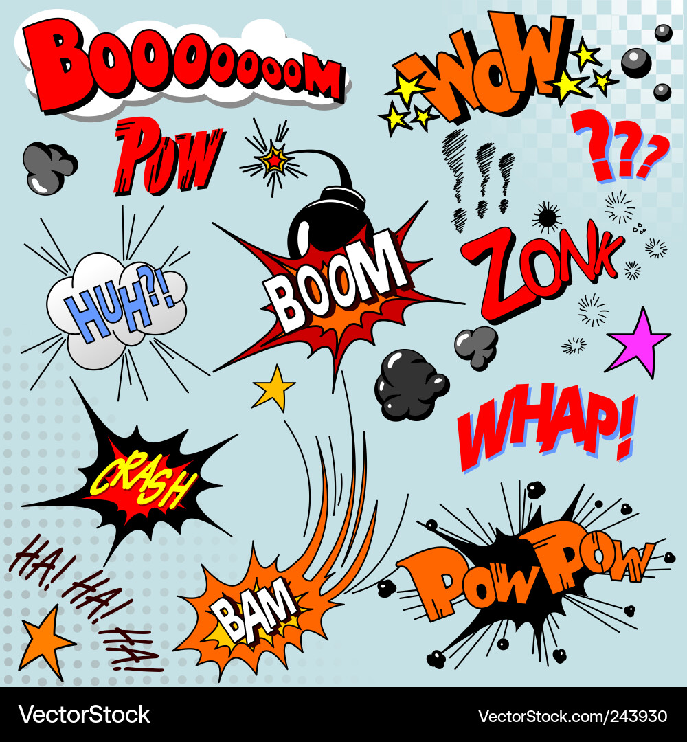 Comic book explosion Royalty Free Vector Image